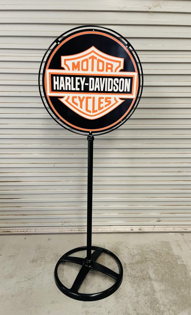 Caterpillar Lollypop Stand tin metal sign - Nostalgia Highway