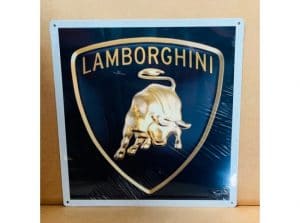 Lamborghini tin metal sign - Nostalgia Highway