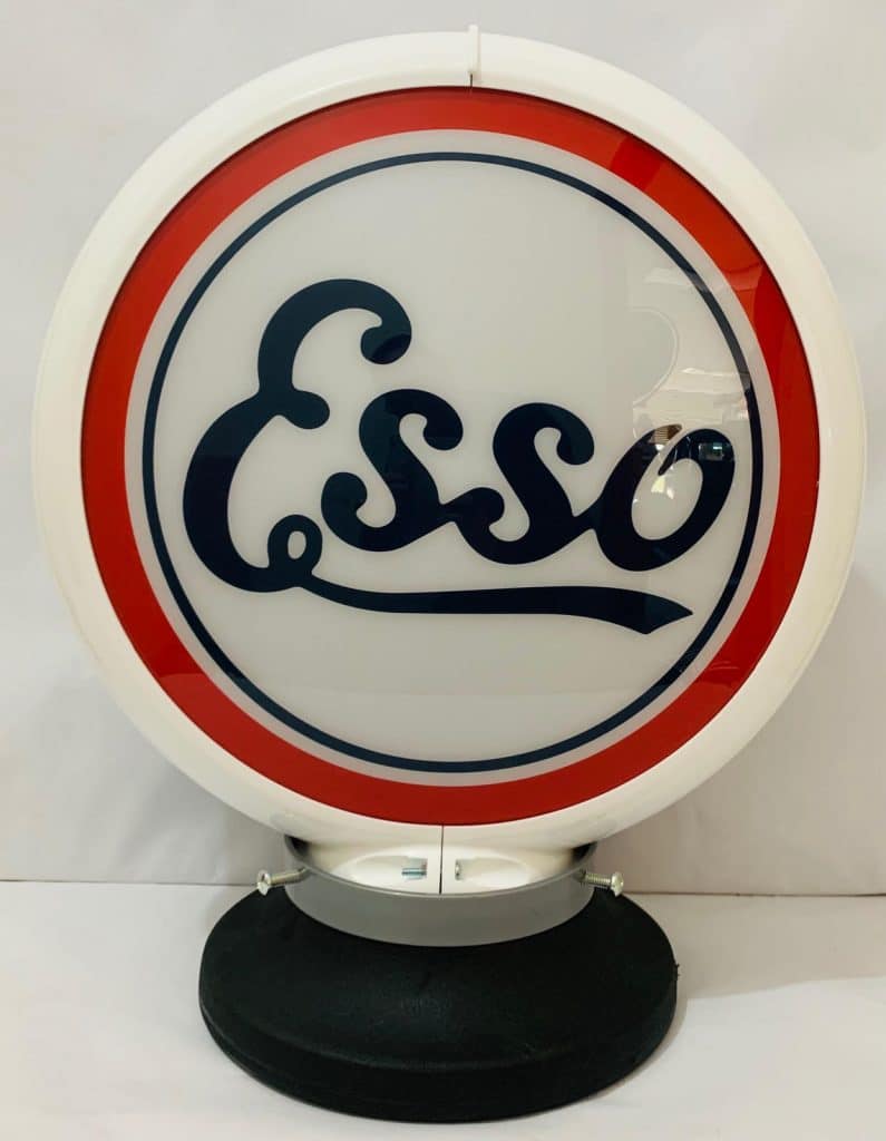 Petrol Bowser Globe and Base Esso Script illuminated sign - Nostalgia ...