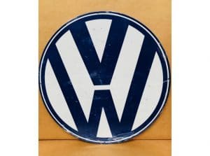 VW Volkswagen Round tin metal sign - Nostalgia Highway