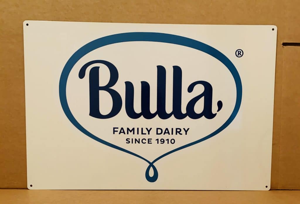 Bulla tin metal sign - Nostalgia Highway