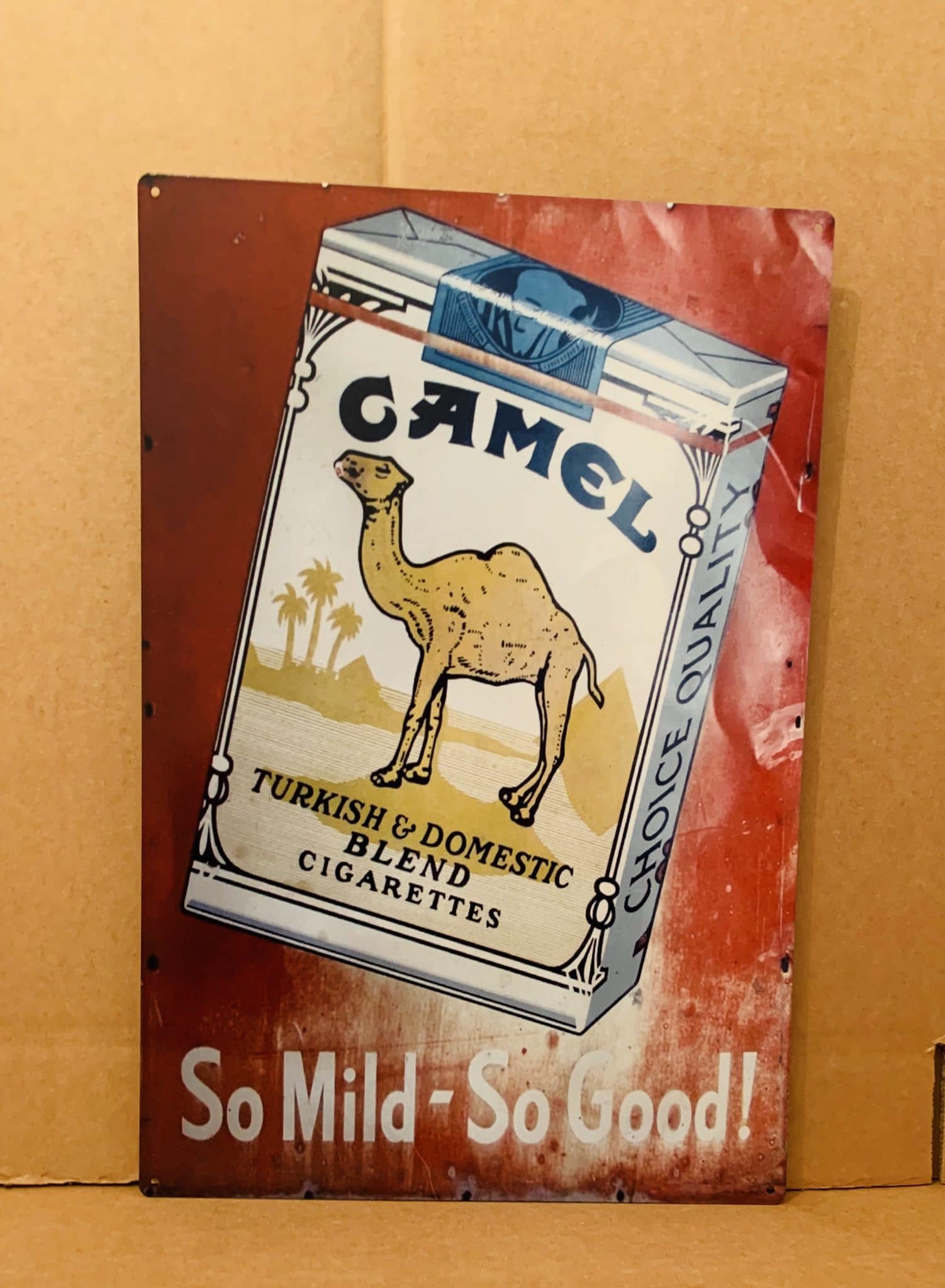Camel tin metal sign - Nostalgia Highway