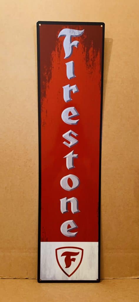 Firestone Tyres tin metal sign - Nostalgia Highway