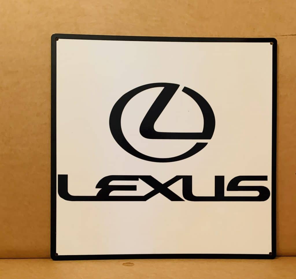 Lexus logo tin metal sign - Nostalgia Highway
