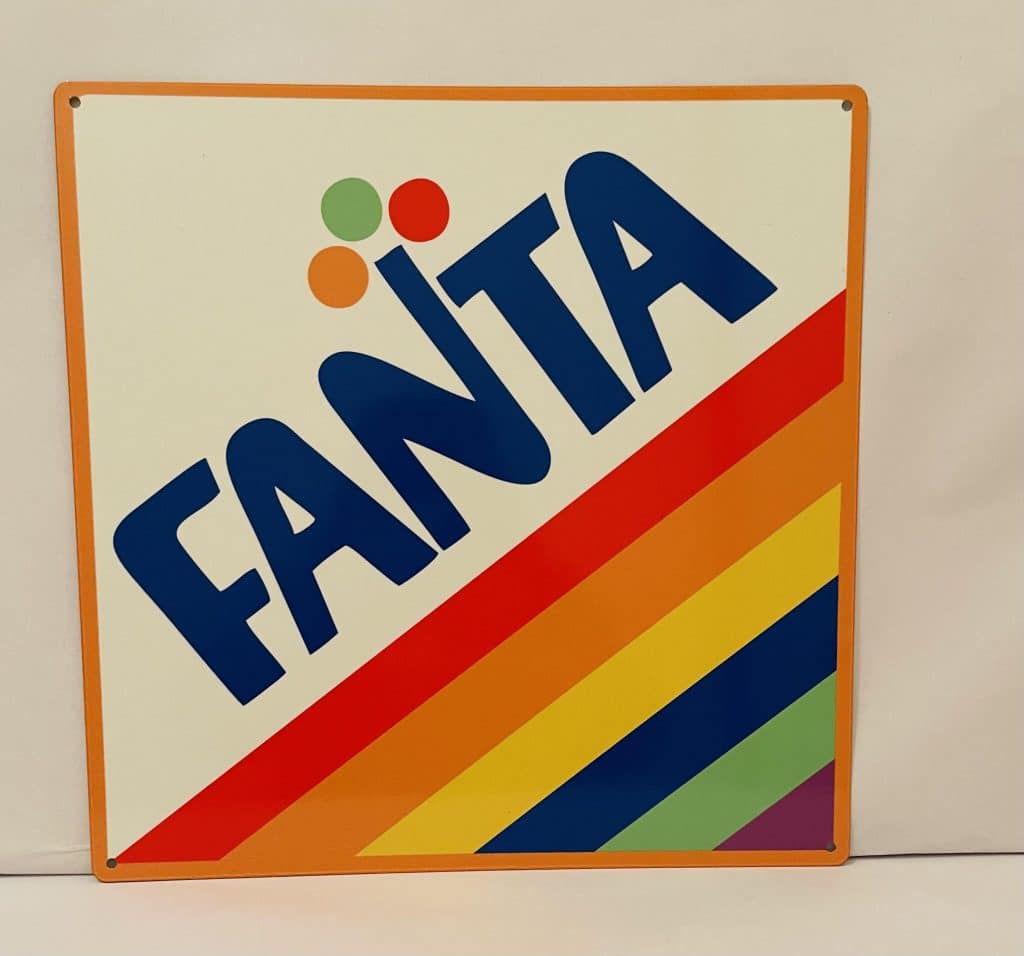 Fanta tin metal sign - Nostalgia Highway