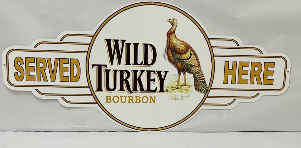 Wild Turkey Service station tin metal sign - Nostalgia Highway