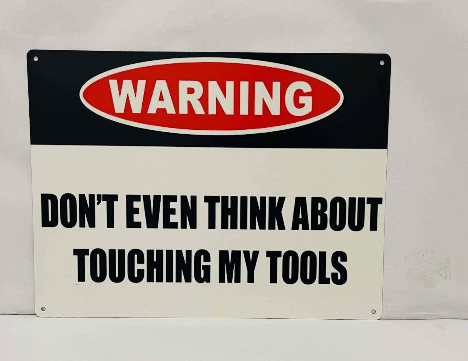 Warning Tools tin metal sign - Nostalgia Highway