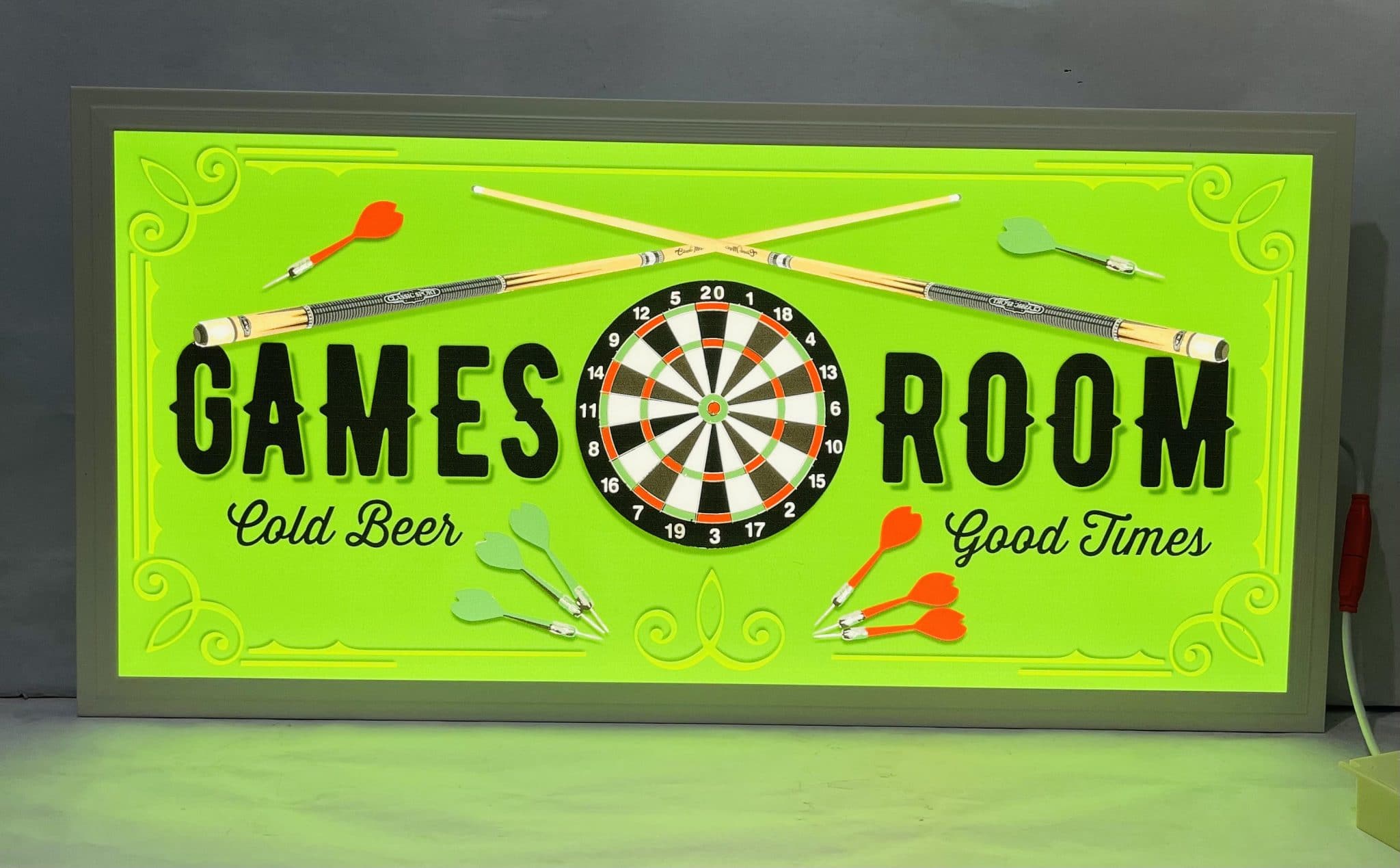 Light Box Vintage Retro Led Games Room - Nostalgia Highway