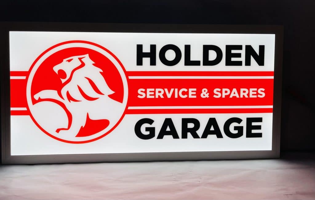 Light Box Vintage Retro Led Holden Garage - Nostalgia Highway