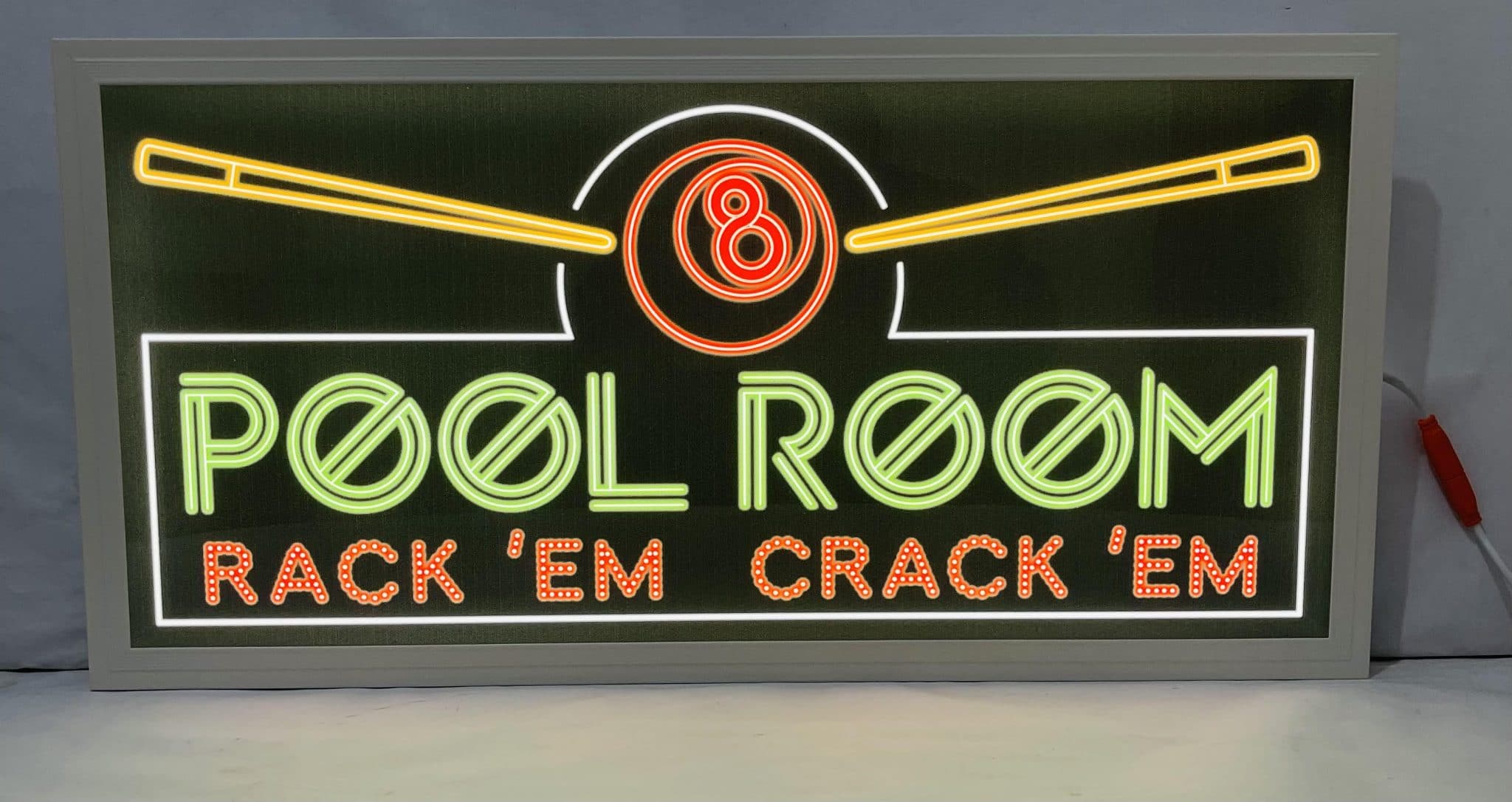 Light Box Vintage Retro Led Pool Room Neon look - Nostalgia Highway