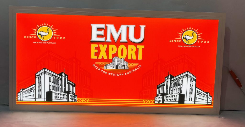 Light Box Vintage Retro Led Emu Export - Nostalgia Highway