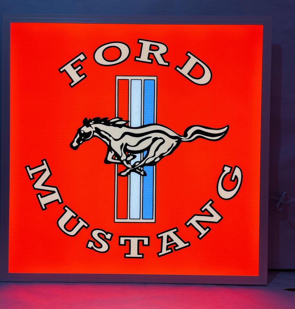 Light Box Vintage Retro Led Ford Mustang - Nostalgia Highway
