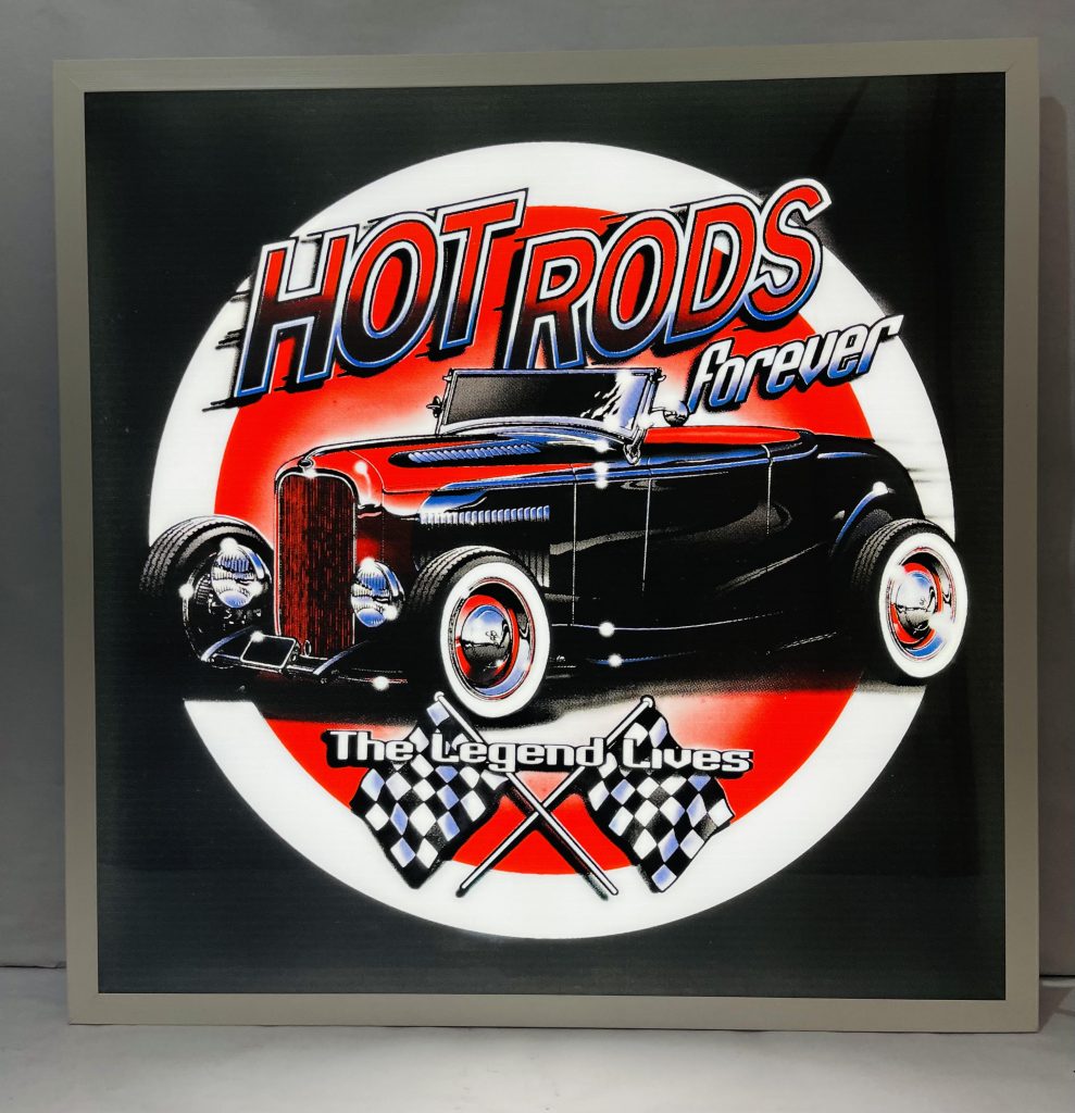 Light Box Vintage Retro Led Hot Rods Forever - Nostalgia Highway