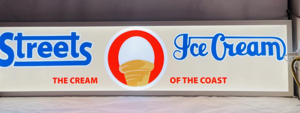 Light Box Vintage Retro Led Streets Ice Cream - Nostalgia Highway