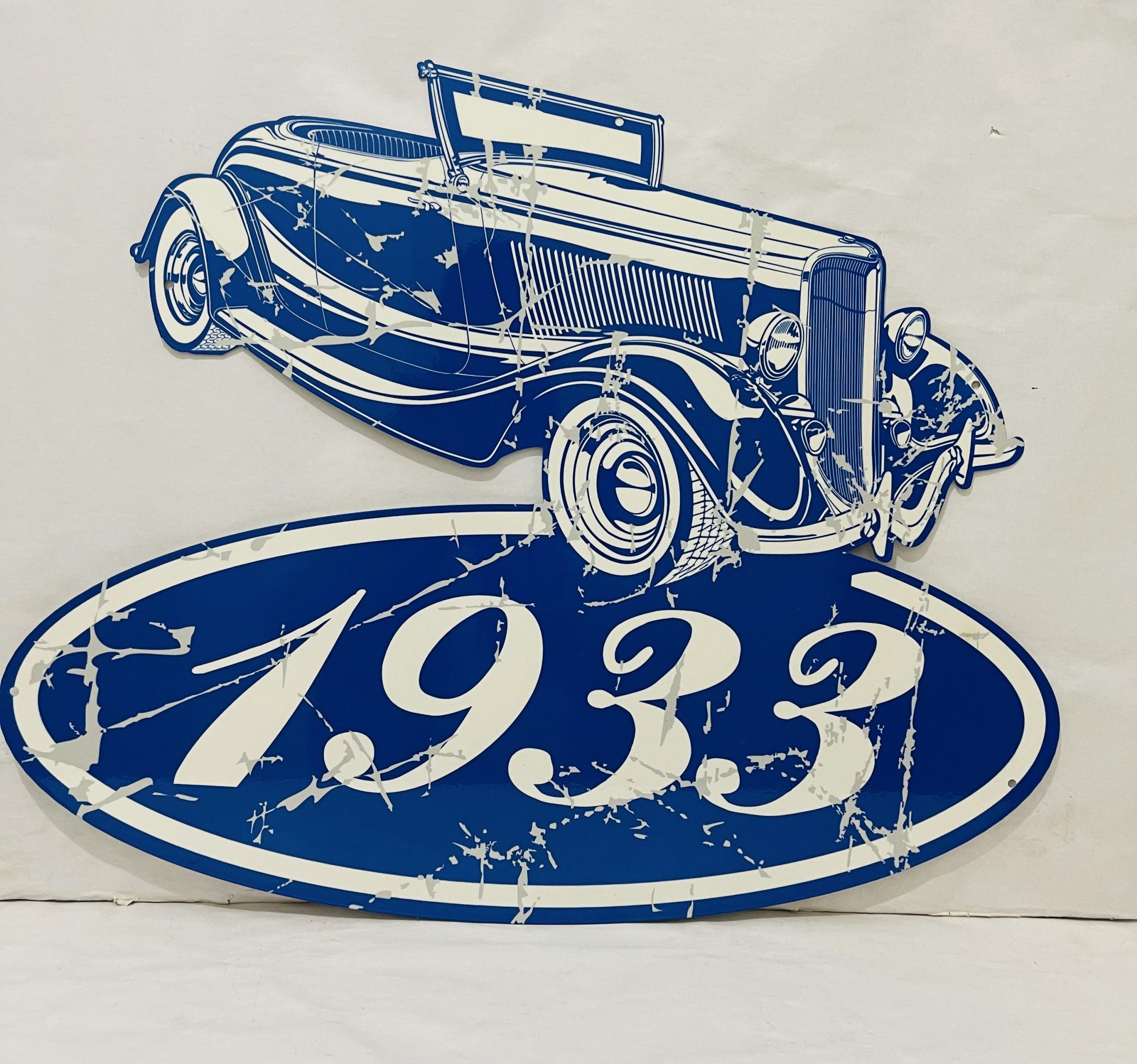Ford 1933 Roadster tin metal sign - Nostalgia Highway
