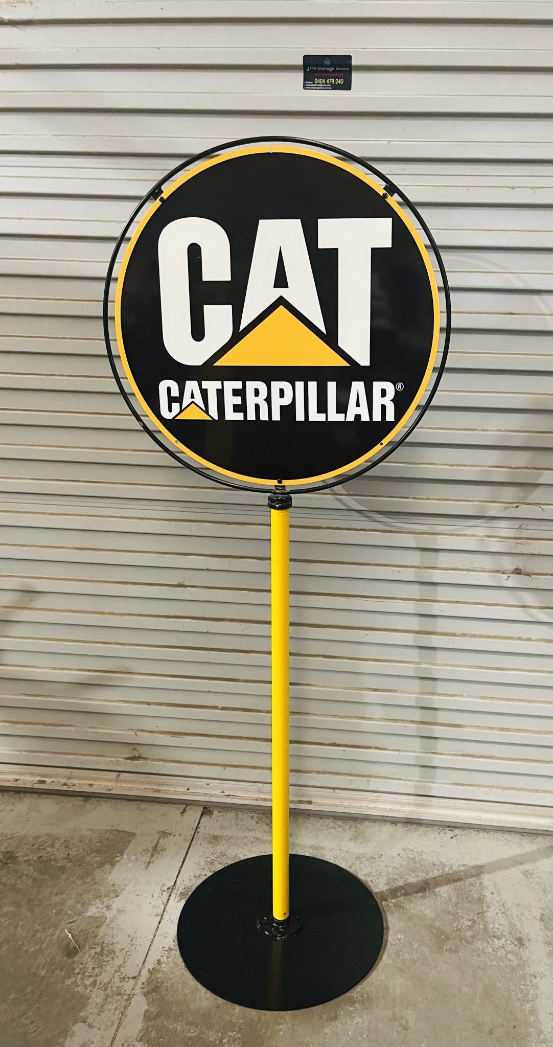 Caterpillar Lollypop Stand tin metal sign - Nostalgia Highway