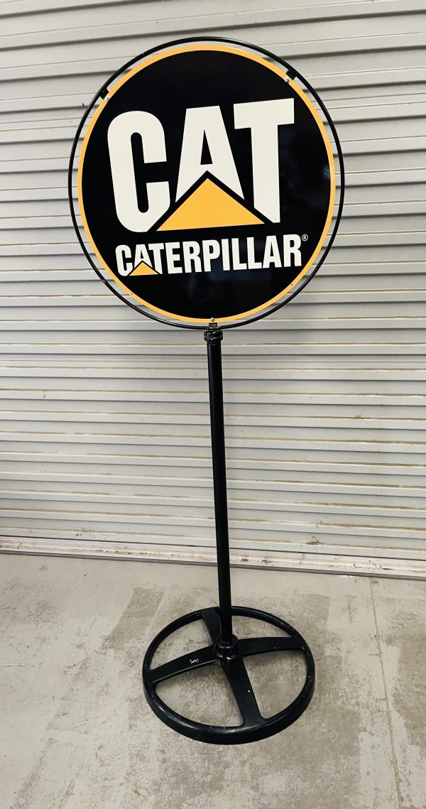 Caterpillar Lollypop Stand tin metal sign - Nostalgia Highway