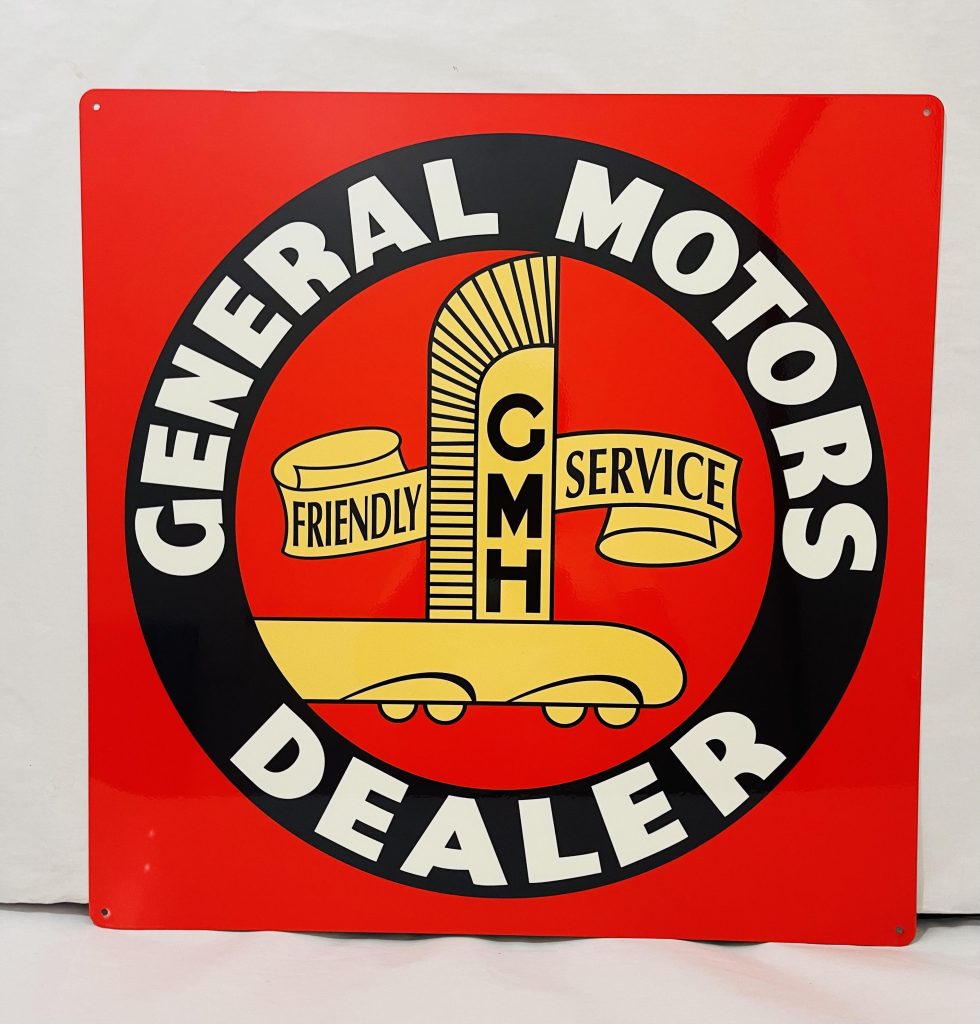 General Motors Dealer tin metal sign - Nostalgia Highway