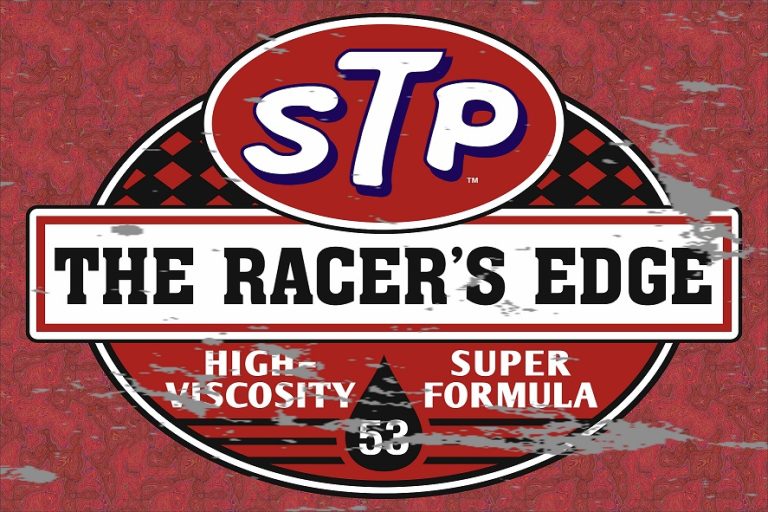 STP Racers Edge tin metal sign - Nostalgia Highway