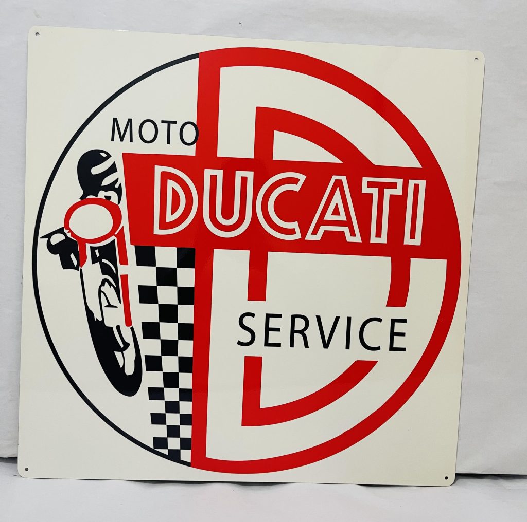 Ducati tin metal sign - Nostalgia Highway