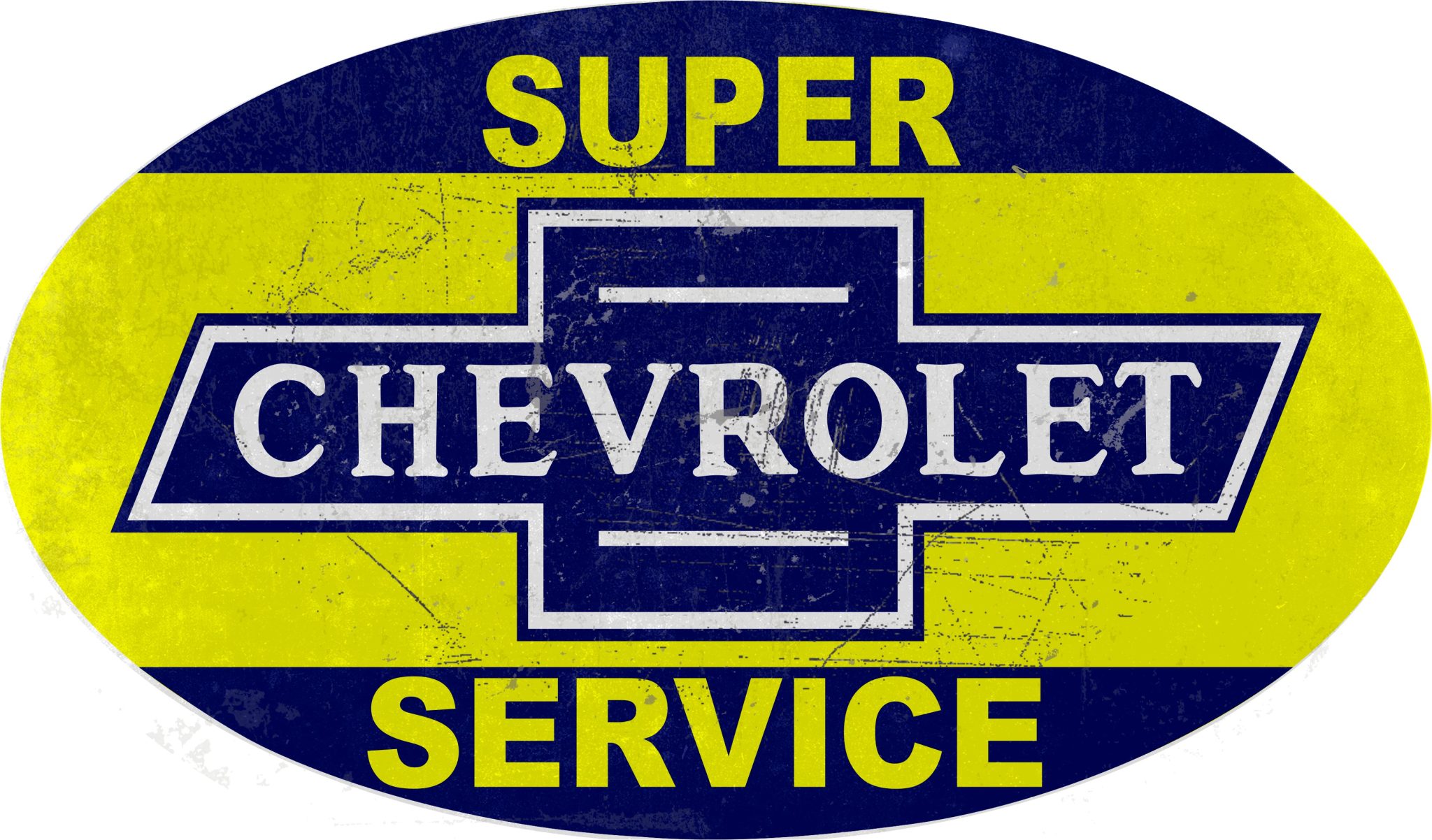 Super Chevrolet Oval tin metal sign - Nostalgia Highway