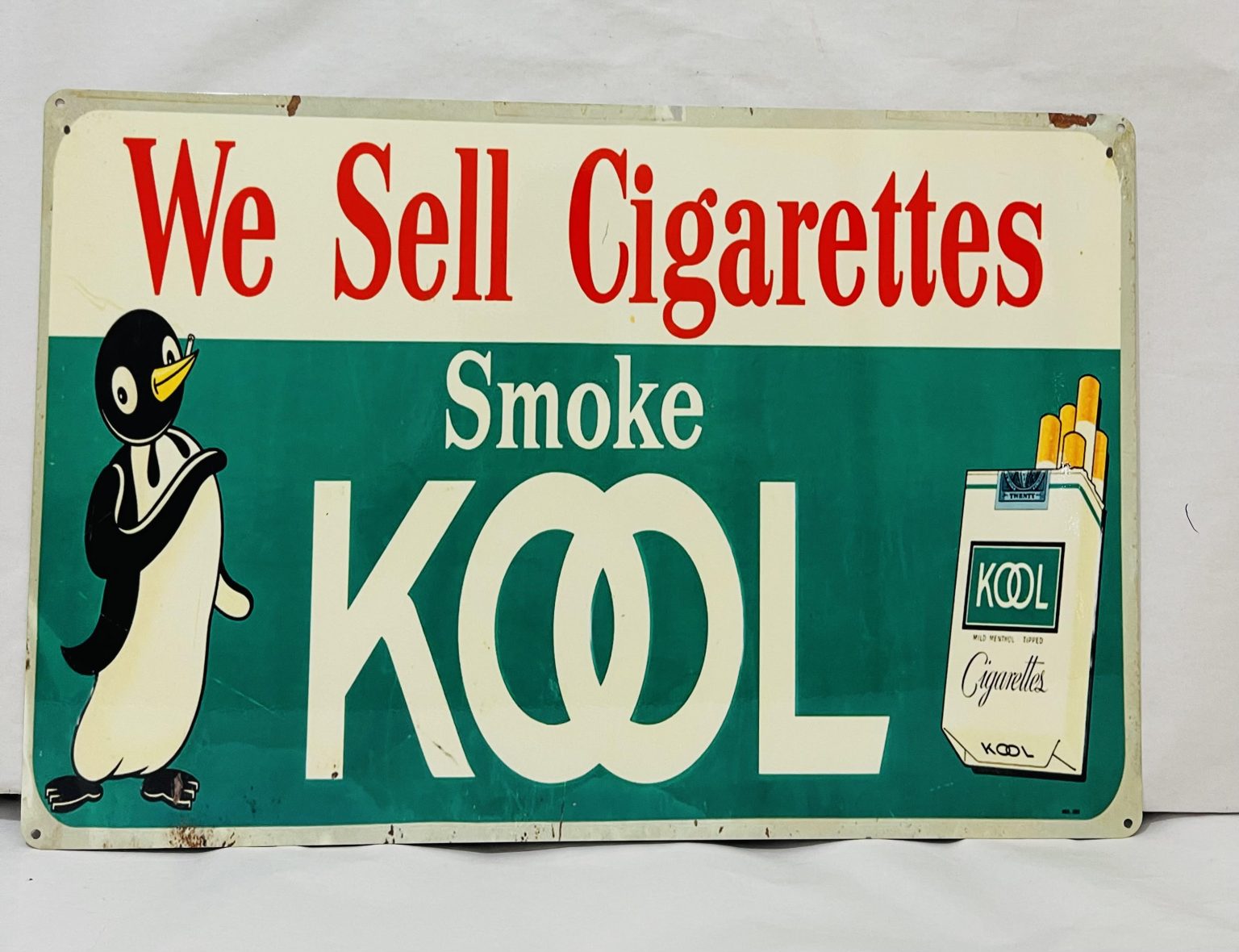 Kool Cigarettes tin metal sign - Nostalgia Highway
