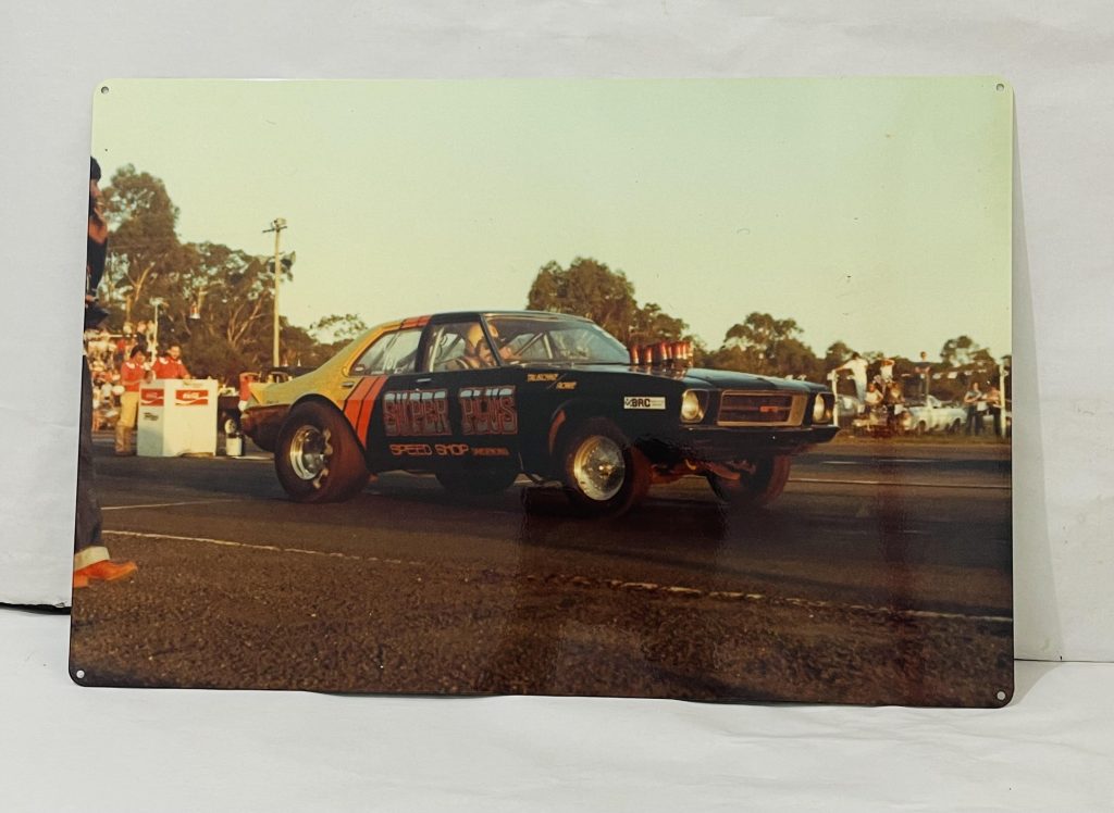 Superplus Dragster metal tin sign - Nostalgia Highway