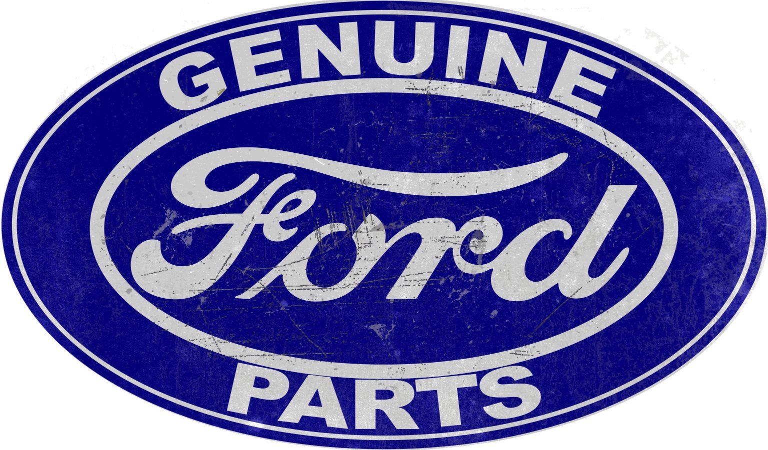 Genuine Ford Parts Oval Large tin metal sign - Nostalgia Highway