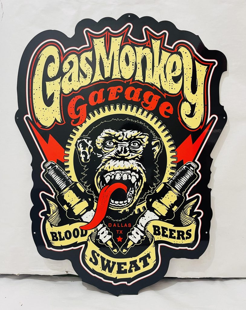 Gas Monkey Garage tin metal sign - Nostalgia Highway