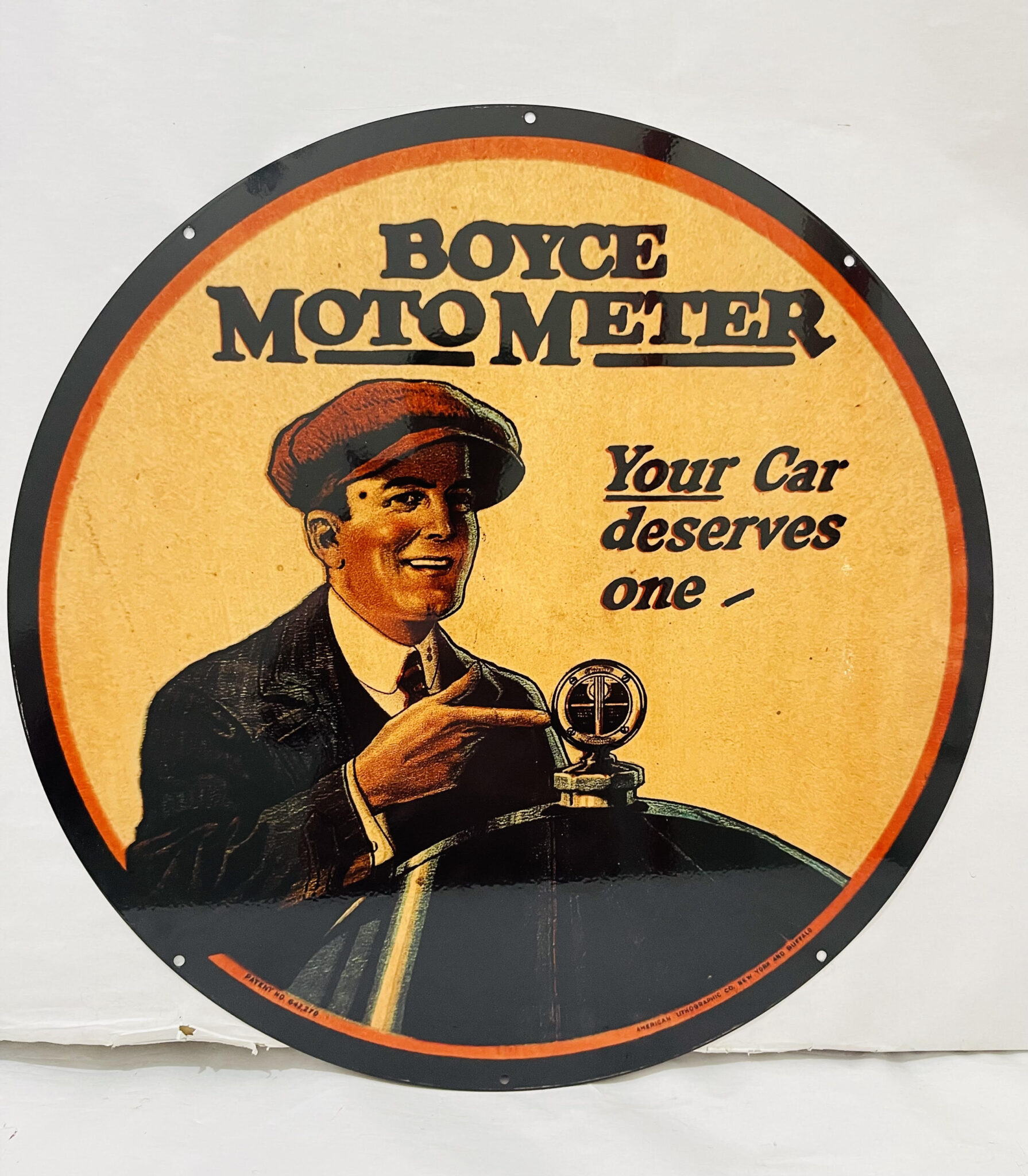 Boyce Motor Meter round tin metal sign - Nostalgia Highway
